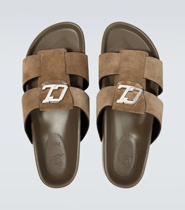 CHRISTIAN LOUBOUTIN Dhabubizz Suede Sandals - Brown