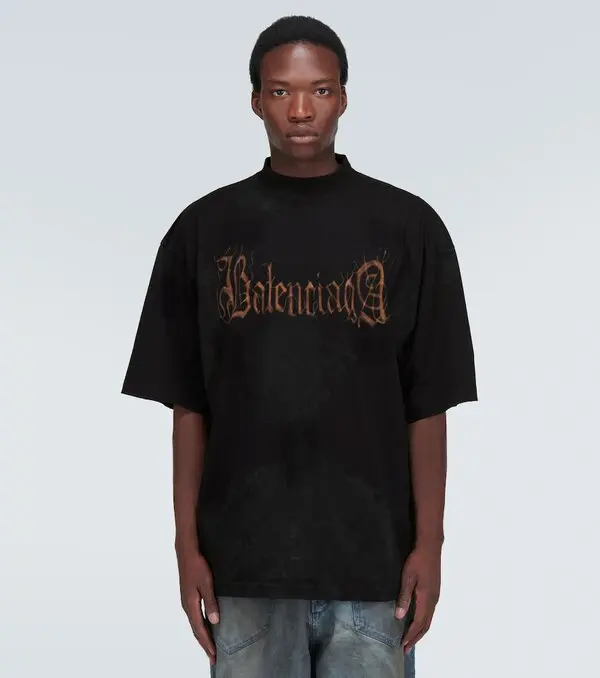Balenciaga Large Fit Cotton Jersey T-shirt