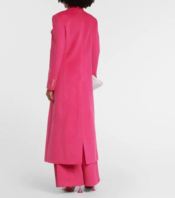 Giuseppe Di Morabito Floral-appliqué Double-breasted Coat - Pink