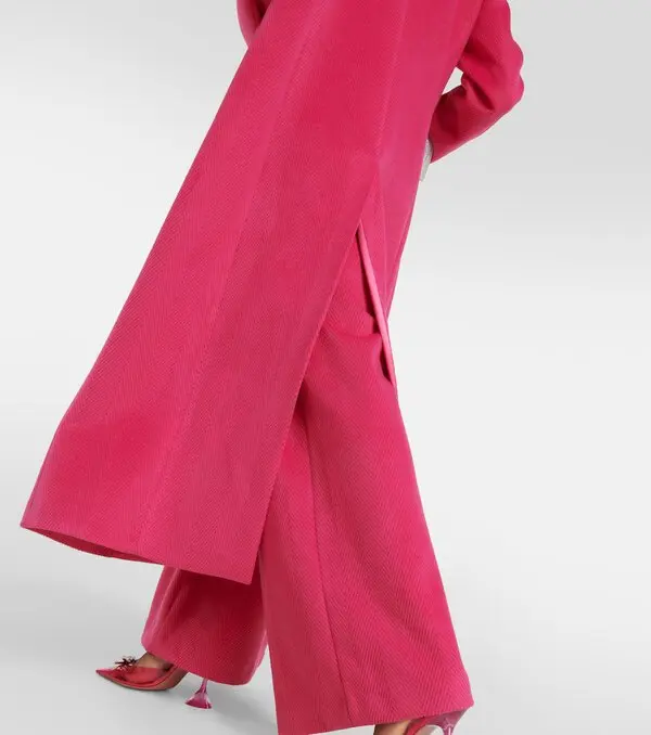 Giuseppe Di Morabito Floral-appliqué Double-breasted Coat - Pink