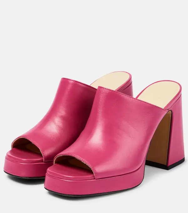 SOULIERS MARTINEZ Alba 90 Leather Mules