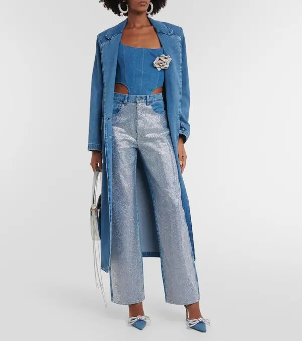 Giuseppe Di Morabito Embellished Wide-leg Jeans