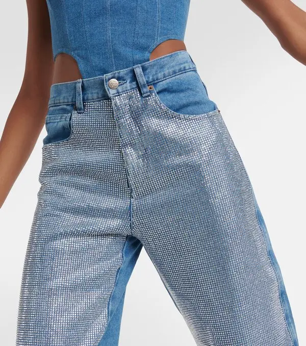 Giuseppe Di Morabito Embellished Wide-leg Jeans
