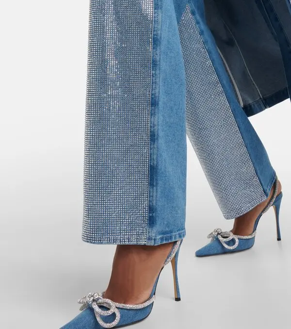 Giuseppe Di Morabito Embellished Wide-leg Jeans