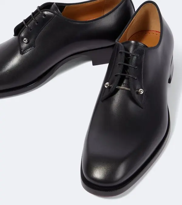 CHRISTIAN LOUBOUTIN Chambeliss Leather Derby Shoes - Black