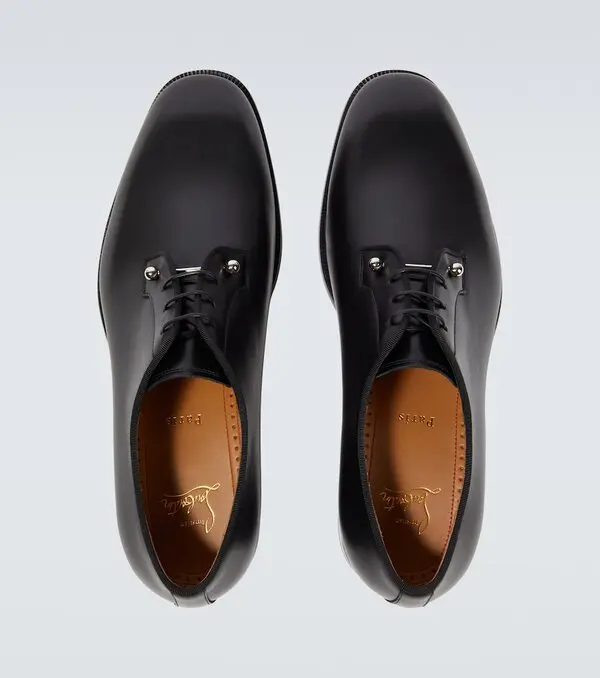 CHRISTIAN LOUBOUTIN Chambeliss Leather Derby Shoes - Black