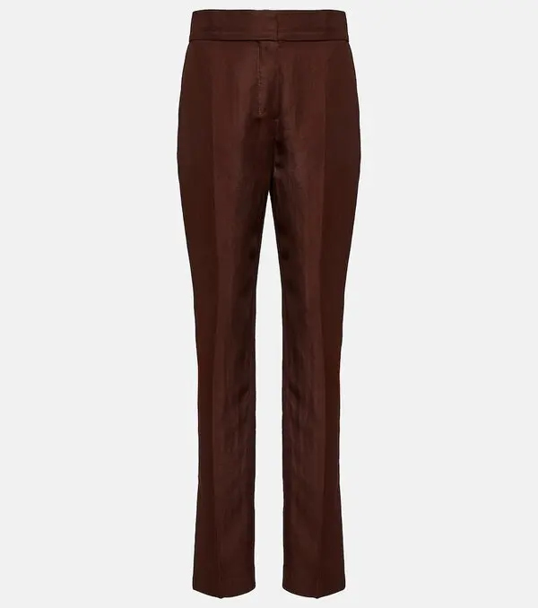 Jacquemus High-rise Tapered Pants - Brown