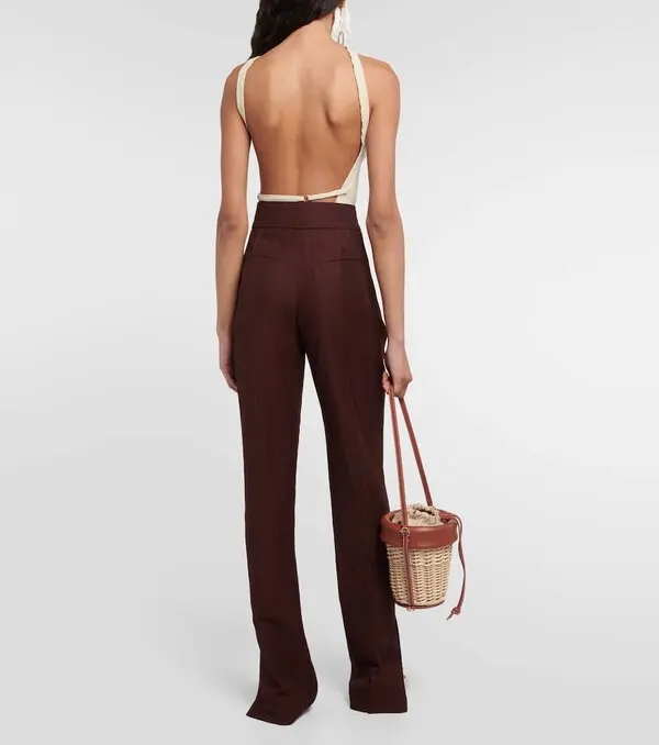 Jacquemus Le Pantalon Tibau Trousers - Brown