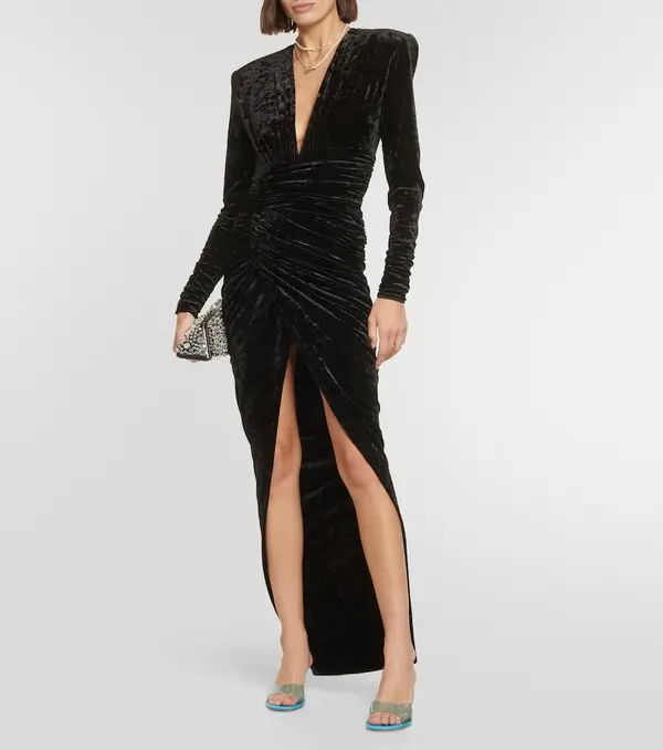 Alexandre Vauthier Velvet Gown - Black