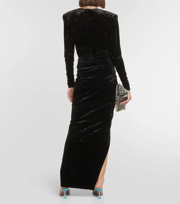 Alexandre Vauthier Velvet Gown - Black