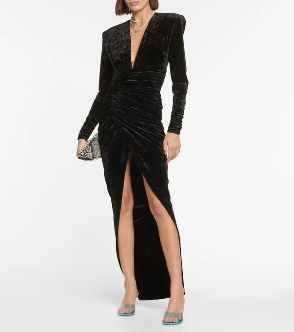 Alexandre Vauthier Velvet Gown - Black