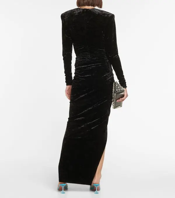 Alexandre Vauthier Velvet Gown - Black