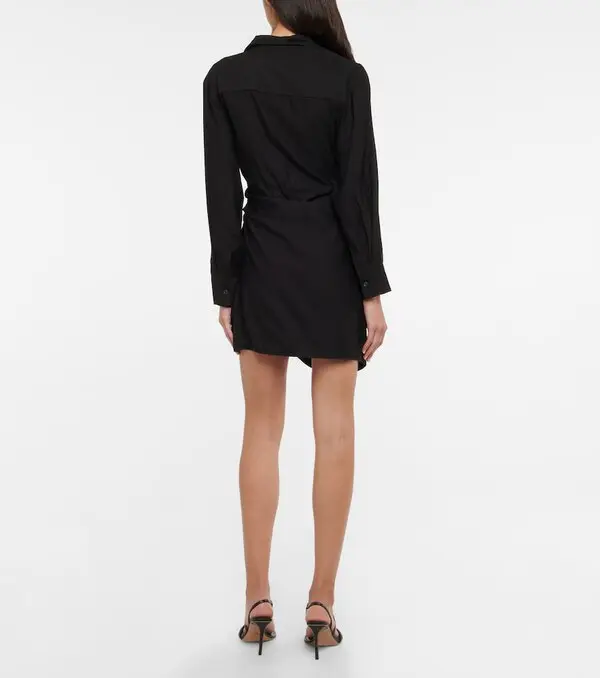 Jacquemus La Robe Bahia Gathered Mini Dress - Black