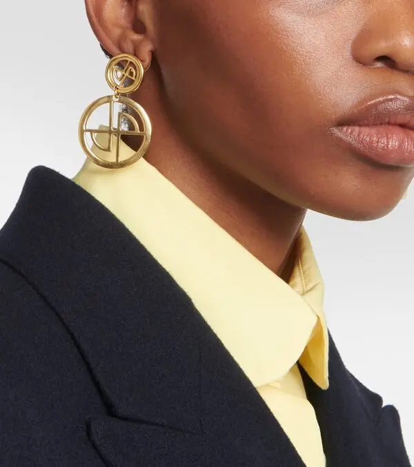Patou Logo Drop Earrings