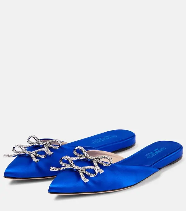 Giambattista Valli Embellished Satin Mules