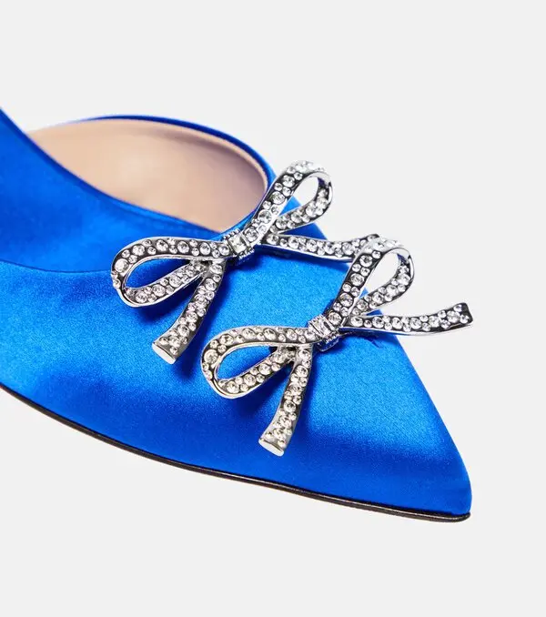 Giambattista Valli Embellished Satin Mules