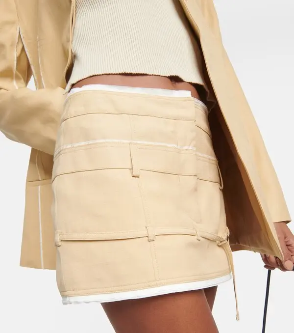 Jacquemus La Mini Jupe Caraco Miniskirt