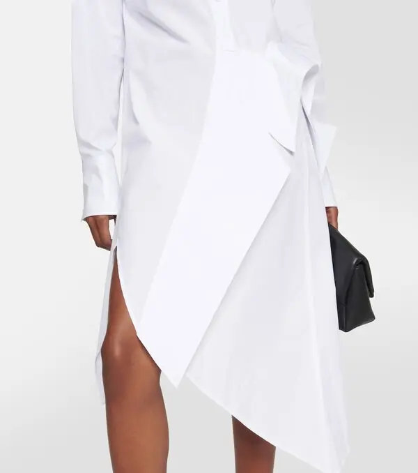navy blue dress for baby girl Alaïa Women's Asymmetrical Cotton Minidress - Blanc main image 0