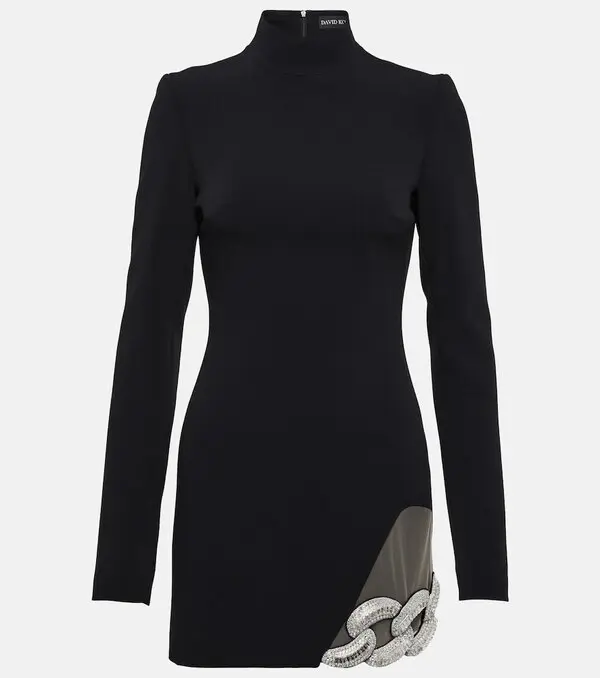 David Koma Embellished Bodycon Minidress - Black