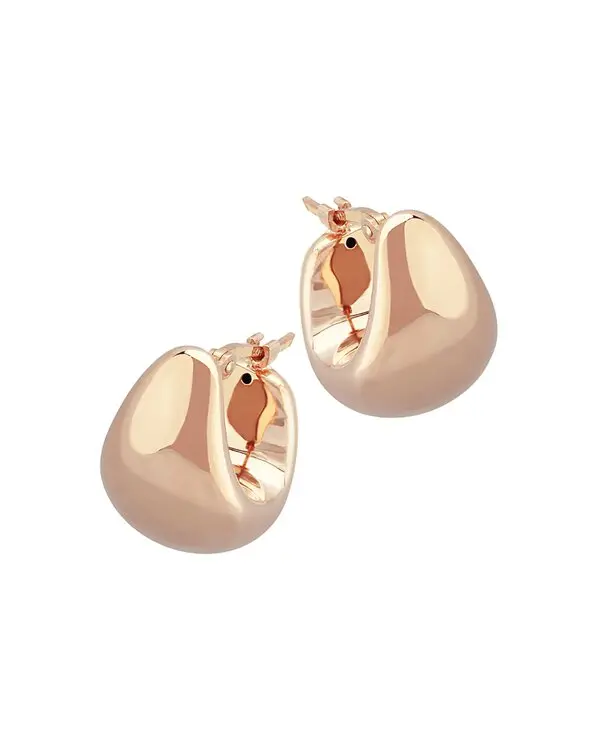Bloomingdale'S Puff Hoop Earrings In 14k - Rose Gold