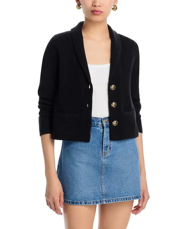 Aqua 100% Cashmere Button Detailed Blazer