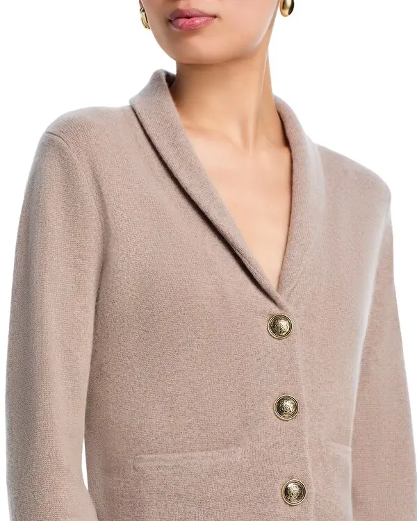 Aqua 100% Cashmere Button Detailed Blazer - Wheat