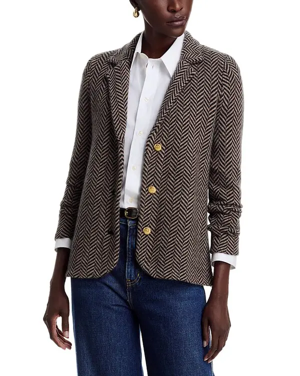 Bloomingdale'S 100% Cashmere Notch Lapel Blazer