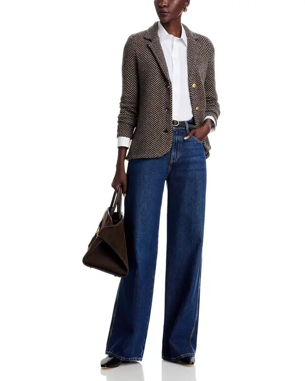 Bloomingdale'S 100% Cashmere Notch Lapel Blazer