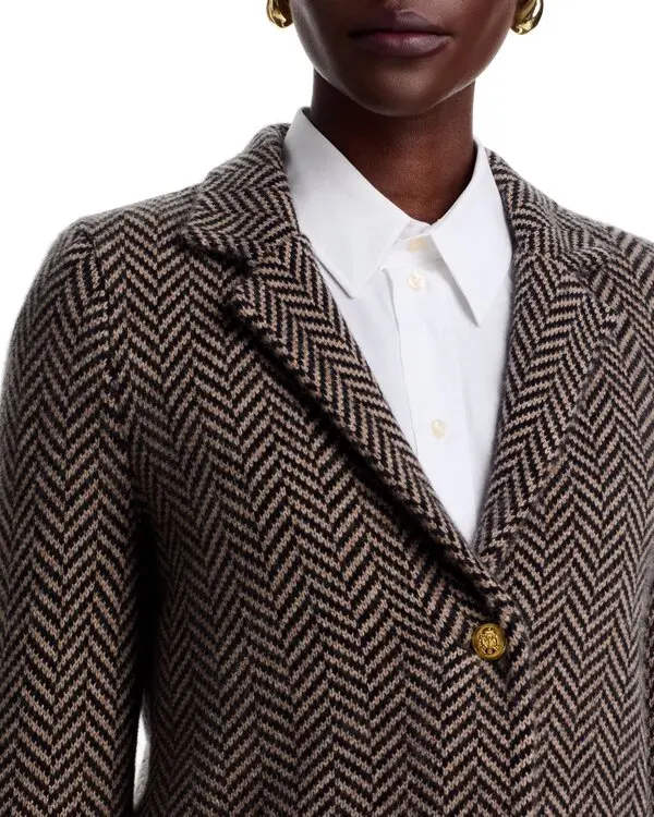 Bloomingdale'S 100% Cashmere Notch Lapel Blazer
