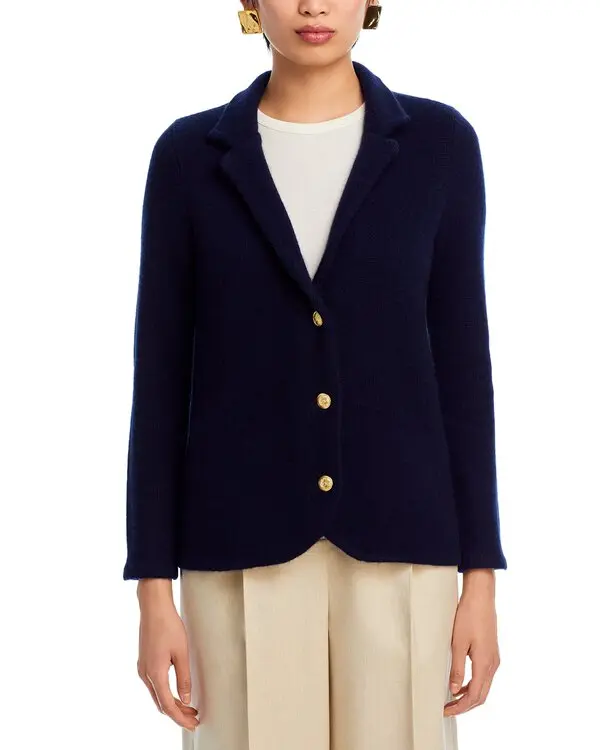 Bloomingdale'S 100% Cashmere Notch Lapel Blazer