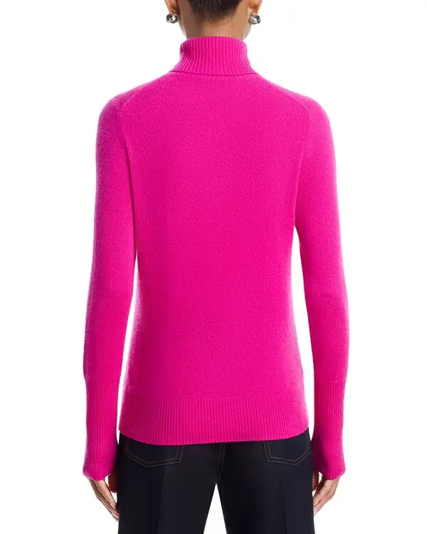 Aqua Cashmere Turtleneck Sweater - Dragonfruit