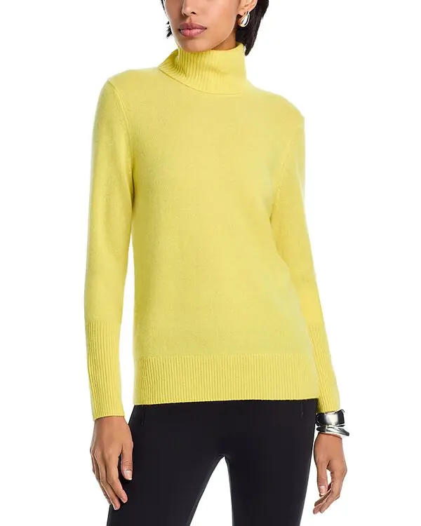 Aqua Cashmere Turtleneck Sweater - Limoncello