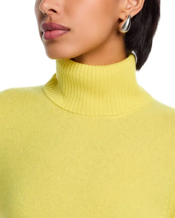 Aqua Cashmere Turtleneck Sweater - Limoncello