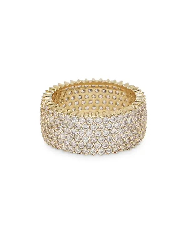 Ettika Cubic Zirconia And Plated Band Ring - Gold