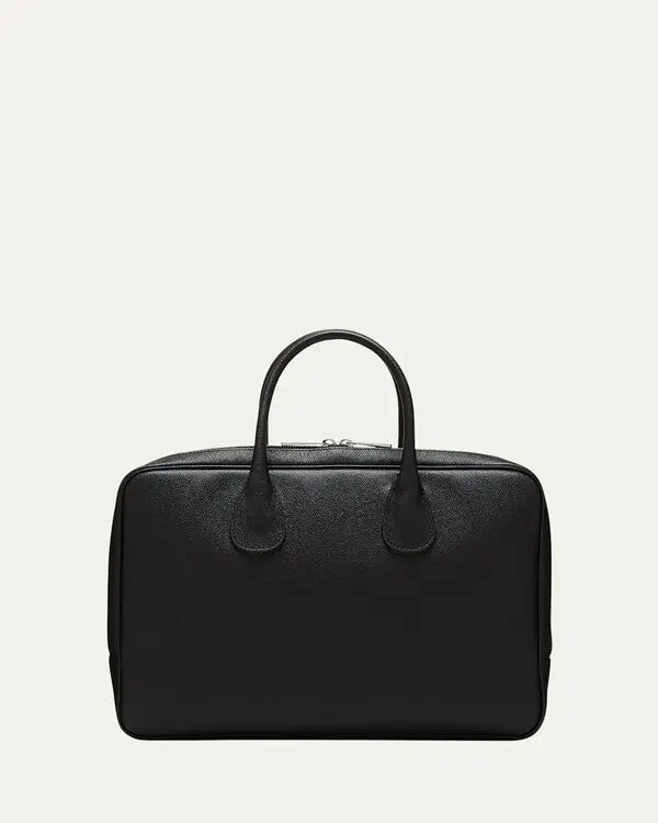 VALEXTRA Mylogo Leather Briefcase - Nero Nn