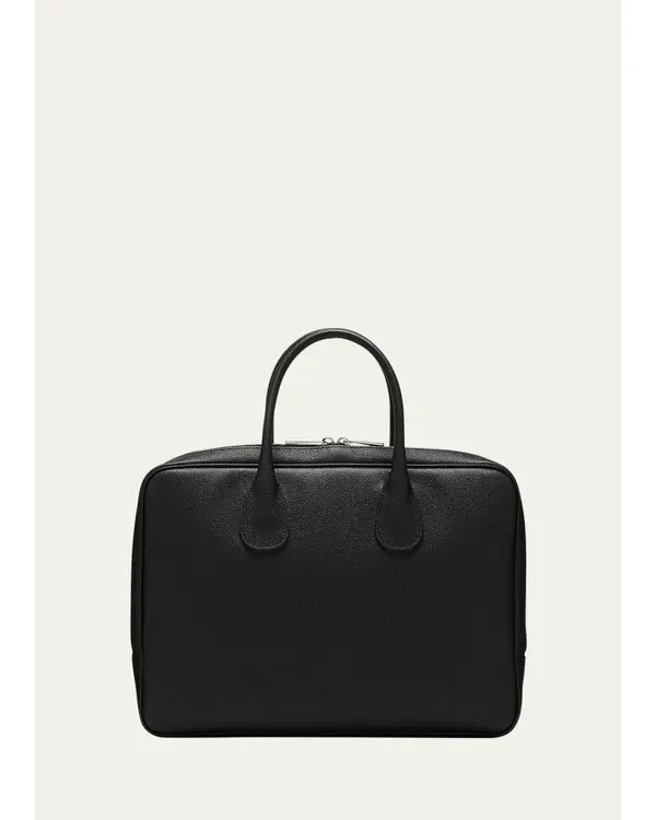 VALEXTRA Mylogo Leather Briefcase - Nero