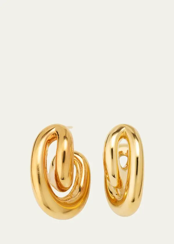 Charlotte Chesnais Gold Initial Hoop Earrings - Vermeil | Editorialist