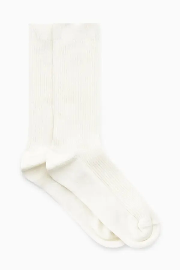 Cos 2-pack Ribbed Socks - Beige
