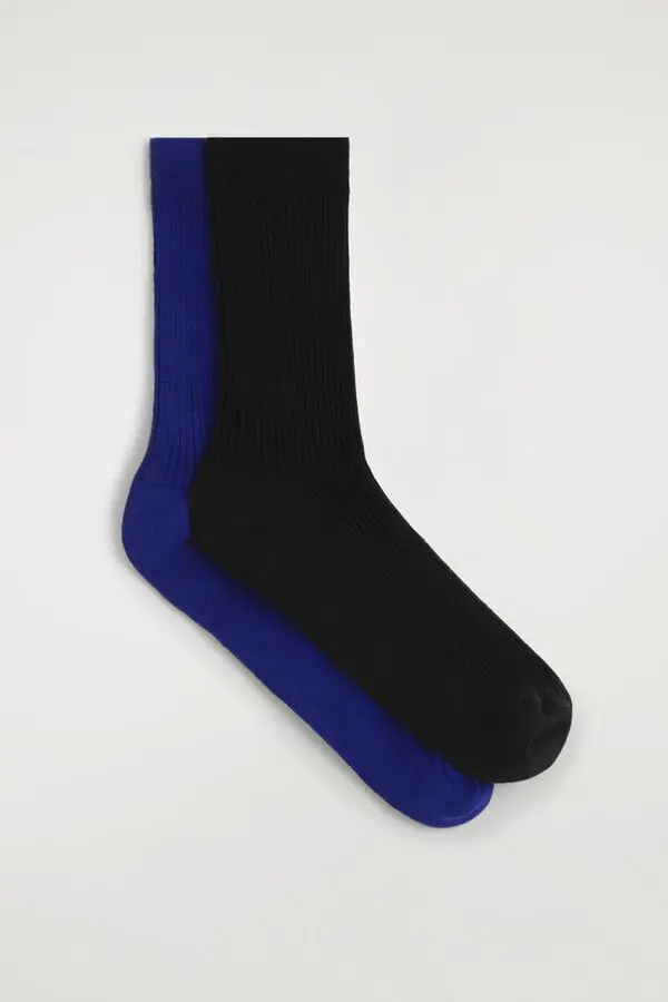 Cos 2-pack Ribbed Socks - Navy
