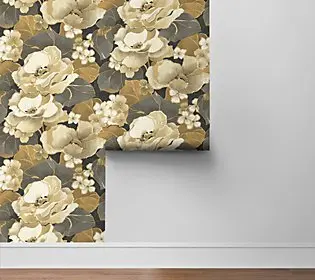 NEXTWALL Nouveau Floral Peel And Stick Wallpape R - One-color