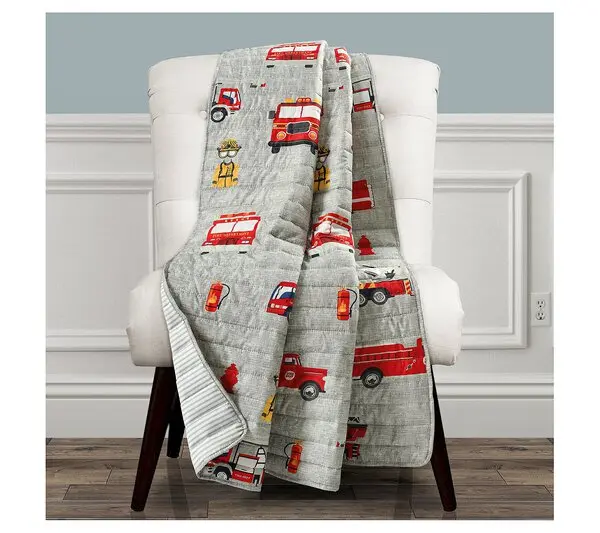 LUSH DECOR Fire Truck Throw Single 50x60 - One-color