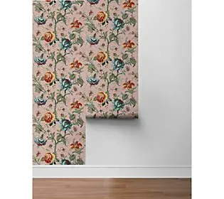 NEXTWALL Sanibel Floral Trail Peel And Stick Wa Llpaper - One-color