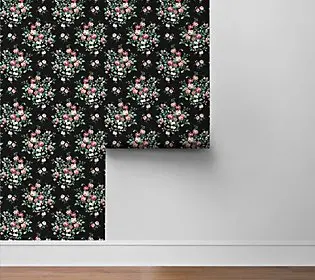 NEXTWALL Floral Bunches Peel And Stick Wallpape R - One-color