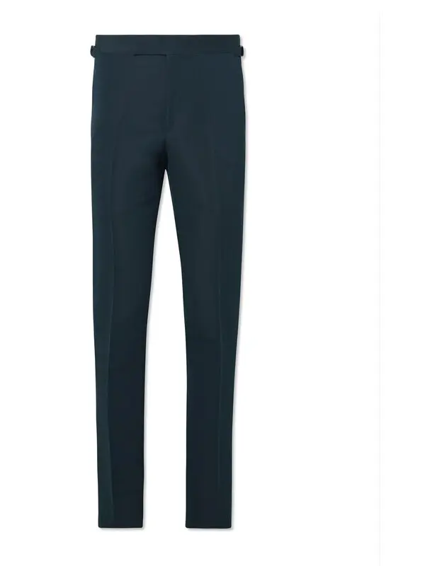 TOM FORD O'connor Tapered Cotton And Silk-blend Trousers