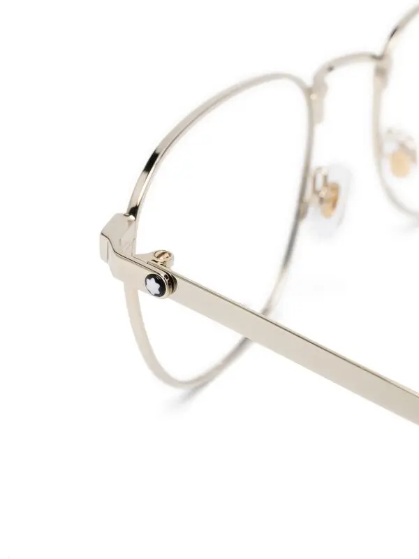 Montblanc Logo-plaque Round-frame Glasses