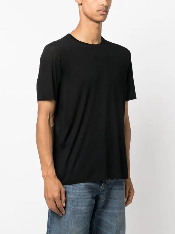 Saint Laurent Crew-neck Short-sleeve T-shirt - Black