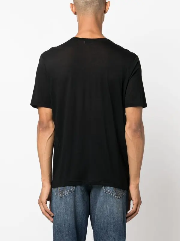 Saint Laurent Crew-neck Short-sleeve T-shirt - Black