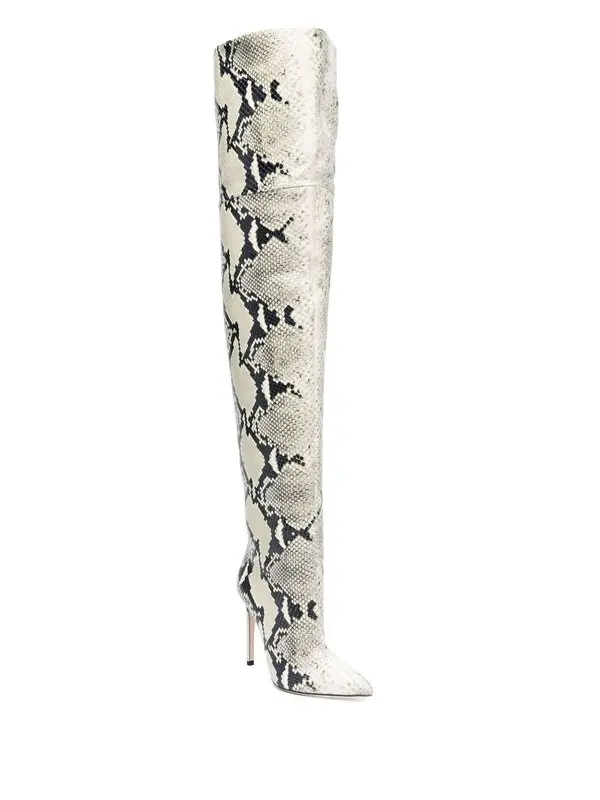 Paris Texas 90mm Snakeskin-print Leather Boots
