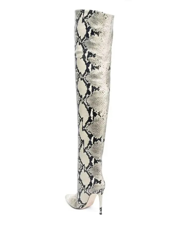 Paris Texas 90mm Snakeskin-print Leather Boots