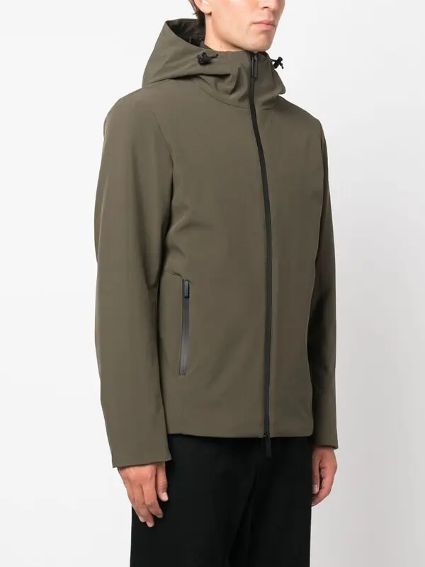 Woolrich Logo-patch Zip-up Hooded Jacket - Green